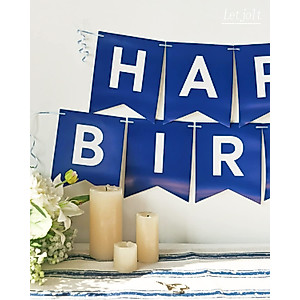 Navy Blue Happy Birthday Banner Nautical Theme Birthday Party Supplies Garland Decorations Boy Birthday Signs Nursery Hanging Decor 13pcs