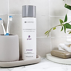 CariFree Maintenance Rinse (Grape): Fluoride Mouthwash | Dentist Recommended Anti-Cavity Oral Care | Xylitol | Neutralizes pH | Freshen Breath | Cavity Prevention | Alcohol Free