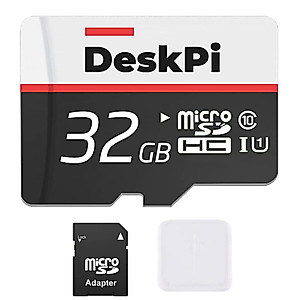GeeekPi DeskPi Lite for Raspberry Pi 4, Pi 4 Case with Power Button/Heatsink with PWM Fan,32GB Card,QC3.0 Power Supply for Raspberry Pi 4B