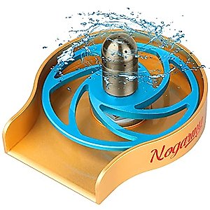 NOGARMY Glass Rinser for Kitchen Sink, Metal Cup Washer Rinser with 360° Rotating Jet, Faucet Glass Bottle Cleaner, Kitchen & Bar Sink Automatic Flushing Device
