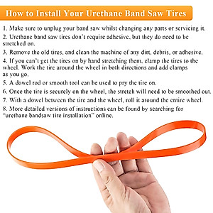 Urethane Band Saw 28-276 14" Band Saw Tires No Adhesive Needed Compatible with Craftsman Delta Band Saws - 2 Pack