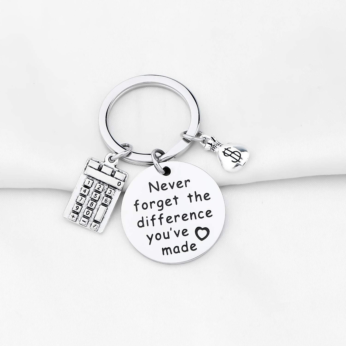 MYOSPARK Accountant CPA Keychain Never Forget The Difference You've Made Accounting Jewelry (difference accountant kc)