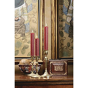 Root Candles 59768 Unscented Timberline Collenette 7-Inch Dinner Candles, 4-Count, Red