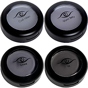 Eye Embrace Light and Medium Gray Eyebrow Powders 4-Pack Bundle – Eyebrow Powders, Hair Powders, Root Cover-Up Bundle: