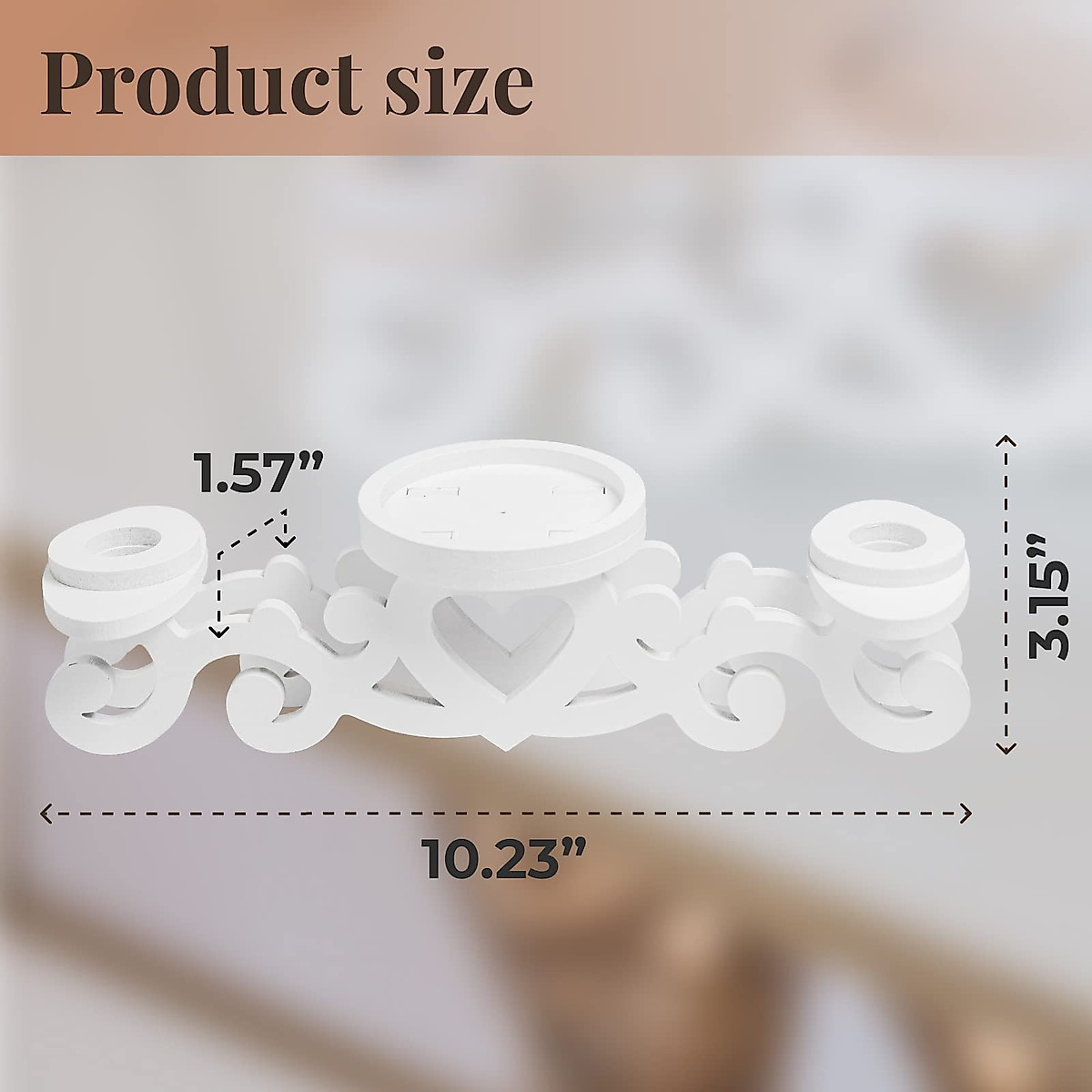 Heart Unity Candle Holder for Wedding Candles for Ceremony - Unity Candle Holders Candles Holder for Wedding Ceremony - Unity Candle Stand Bride and Groom Centerpiece