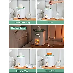 Momcozy Nutri Bottle Warmer, 9-in-1 Baby Bottle Warmer with Night Light, Accurate Temperature to Preserve Fullest Nutrients in Breast Milk, Bottle Warmers for All Bottles with Breastmilk or Formula