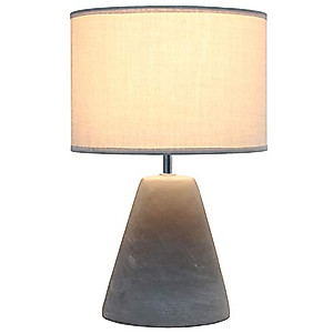 Simple Designs LT2059-GRY Pinnacle Concrete Table Lamp, Gray