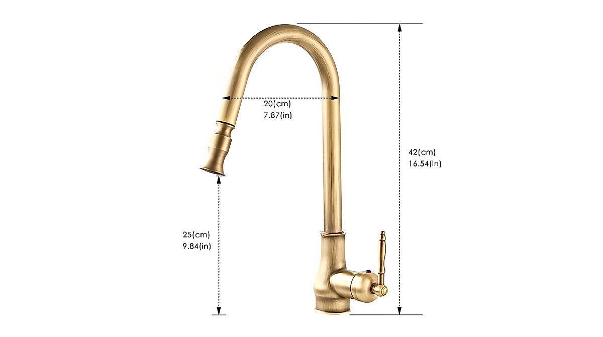 Single Handle Kitchen Faucet in Antique Copper | Easy Installation ...