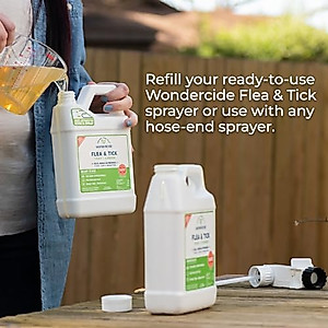 Wondercide - Flea and Tick Spray Concentrate for Yard and Garden with Natural Essential Oils – Kill, Control, Prevent, Fleas, Ticks, Mosquitoes and Insects - Safe Around Pets, Plants, Kids - 32 oz