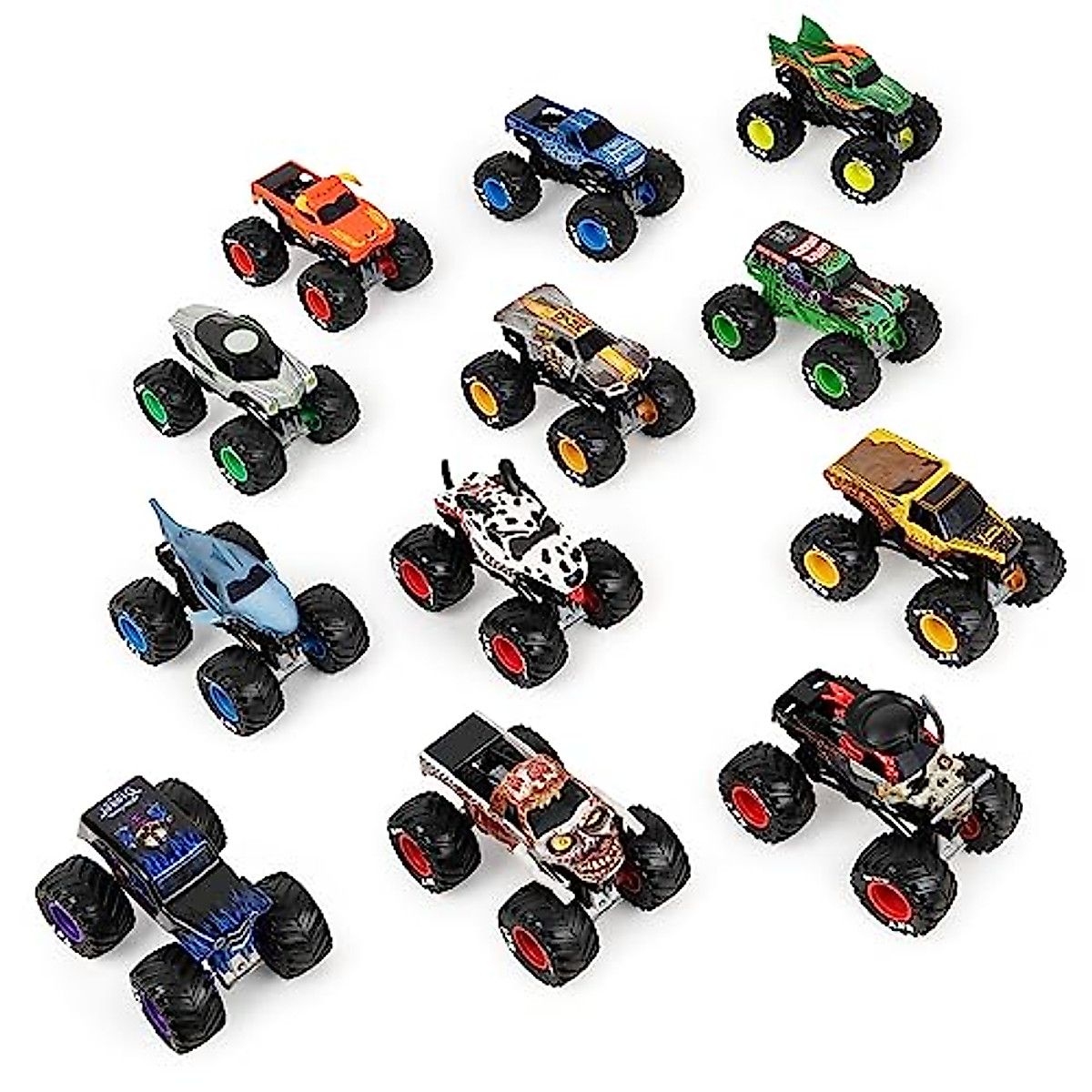 Monster Jam, Official 12-Pack of 1:64 Scale Die-Cast Monster Trucks, Amazon Exclusive