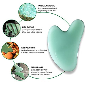 Gua Sha Facial Lifting Tool, Jade Stone Tool for Face and Body Skin Care.