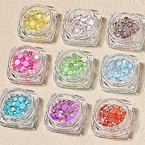 EDFBUYKRS 10PCS Nail Set,Glow in The Dark Glitter Luminous Nail Glitter Chunky Glitter Craft 10 Colors Fluorescent Nail…