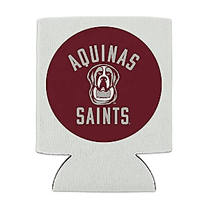 Aquinas College Saints Logo Can Cooler - Drink Sleeve Hugger Collapsible Insulator - Beverage Insulated Holder