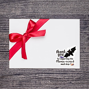 240 PCS Thank You Support Mama Owned Stickers,Funny Small Business Envelopes Stickers for Business Packages/Handmade Goods/Bags,Halloween Theme Small Shop Business Stickers for Envelopes Seals