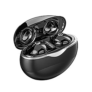 Xmenha Black Smallest Invisible Hidden Earbuds Small for Work Wireless Bluetooth Micro Mini Tiny Sleep Earbuds for Small Ears Noise Cancelling Ear Buds Sleepping Buds Invisible Earbud Small Cute