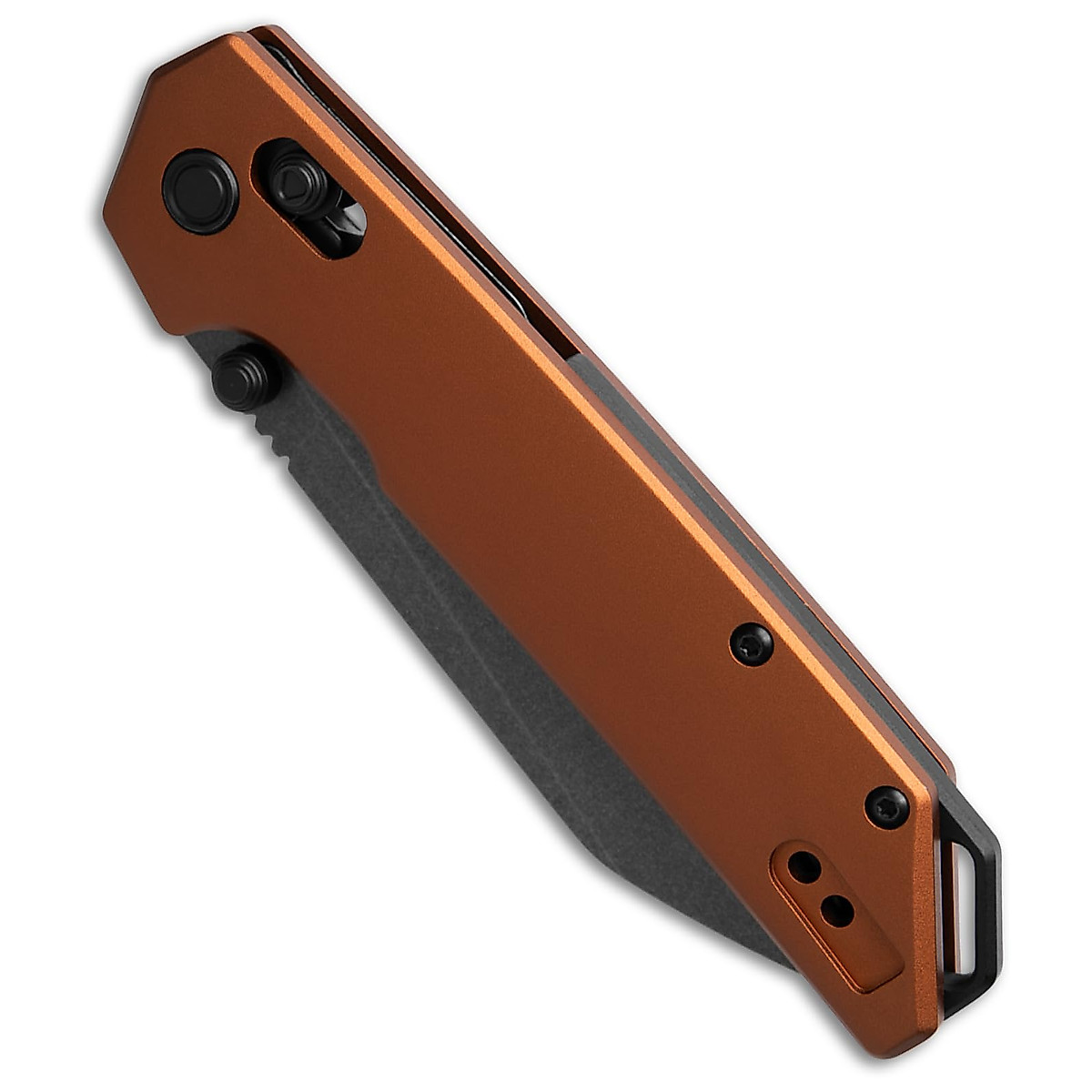 Kershaw Iridium Reverse Tanto Folding Pocket Knife, Sleek 3.4 inch D2 Steel Blade, DuraLock Locking Mechanism, Aluminum Handle, Designed in the USA (Bronze Aluminum/Black Stonewash)