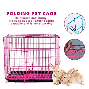 Balacoo Pet Folding Cage Pet Collapsible Dog Cage Suitable for Puppy Cat Rabbit Indoor Ourdoor Portable Pet Cage, Small Size, 35cm