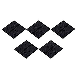 MECCANIXITY Mini Solar Panel Cell 2V 150mA 0.3W 60mm x 60mm for DIY Electric Power Project Pack of 5