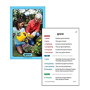 Super Duper Publications | Irregular Verbs in Sentences Photo Fun Deck Flash Cards | Educational Learning Resource for Children