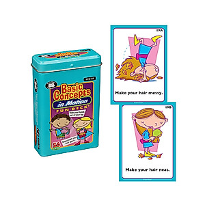 Super Duper Publications | Basic Concepts in Motion Fun Deck Flash Cards | Educational Learning Resource for Children