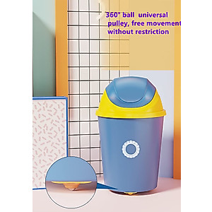 Yaroelrd 4 self-Adhesive casters, Mini Universal Wheels, Stainless Steel 360-degree Rotating Mobile Universal Wheels, Suitable for cabinets/Drawers/Trash cans/Storage Boxes (Yellow) (A-059)