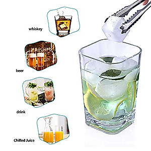 60 Pcs Reuable Ice Cubes White Clear Plastic Ice Cube to Keep Our drinks such as Lemon Wine Water Cool Longer Pretty for Party Wedding Filled With Pure Water