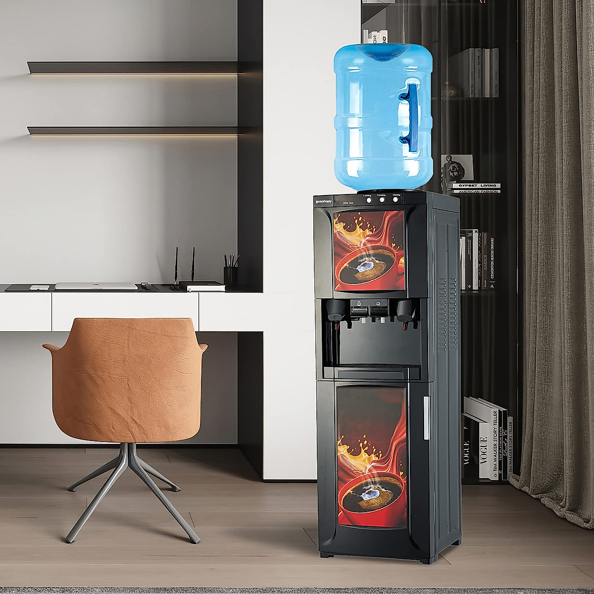 Gusohapy 2 Flavors Top Loading Commercial Instant Coffee Milk Tea Machine Commercial Beverage Dispenser Self Cleaning