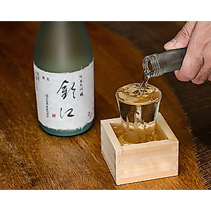 JapanBargain 2757x4, Wooden Masu Sake Cups Japanese Hinoki Wood Cypress Saki Cup Box Made in Japan, 4 ounce, Set of 4