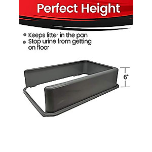 Stainless Steel Cat XL Litter Non-Stick Box and Pan Enclosure - Pan and Enclosure for Kitty Cats Litter, Rust Resistant, Non Stick