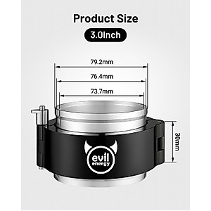 EVIL ENERGY V Band Aluminum, Quick Release V Band Clamp with Flange Intake Intercooler Pipe Clamp (1, 3")