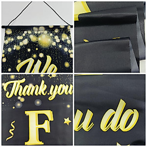 LOONELO Appreciate Thank You Porch Banner, We Appreciate You Porch Sign, Thanks for All You Do Banner Sign Party Decorations for Congrats Grad National Nurses Day Happy Retirement