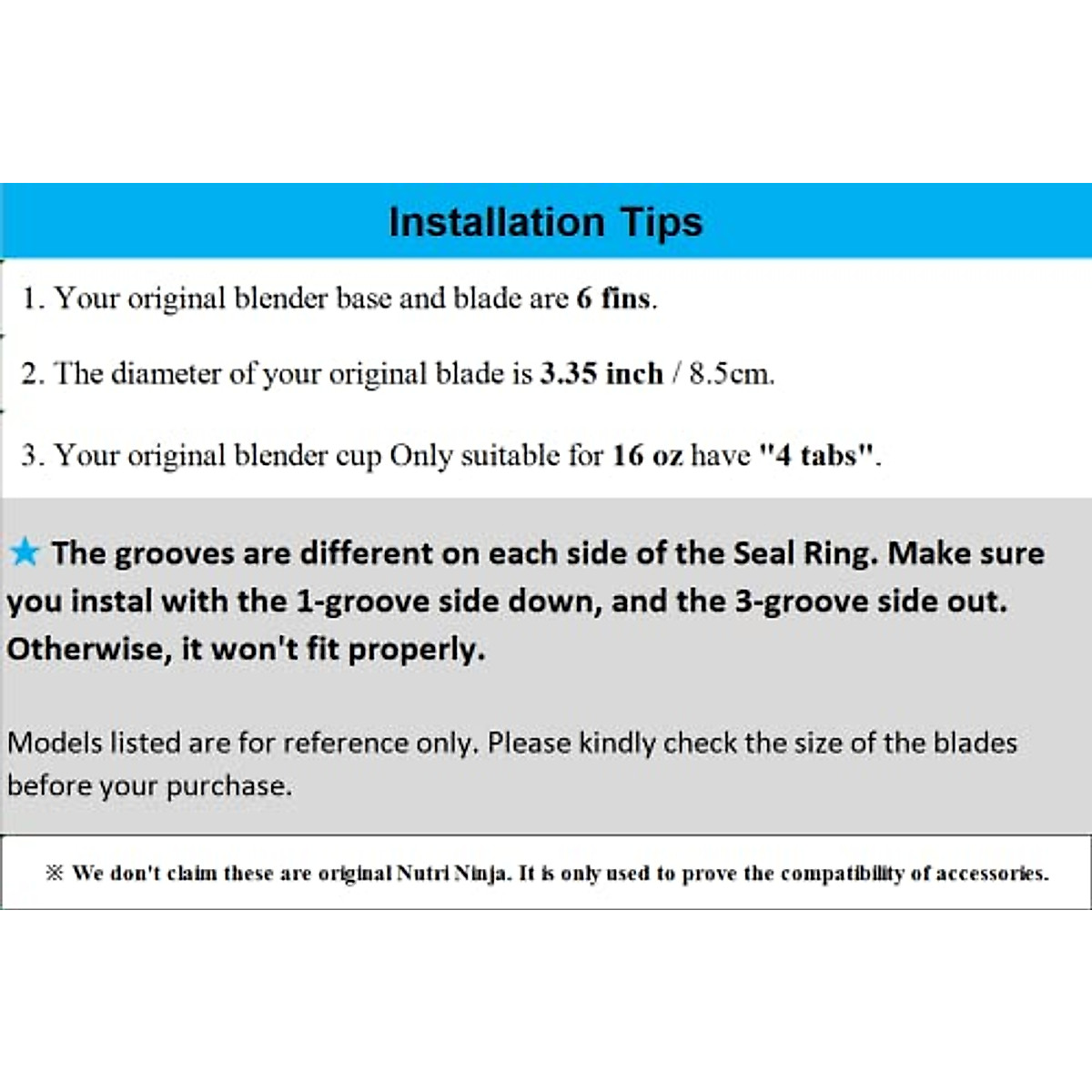 5 Pack Rubber Gaskets Replacement Seal White O-Ring for Nutri Ninja Pro Blender Blade Replacement for Ninja BL660 1100w BL770 1500w BL663 BL740 BL773CO BL780 BL780CO (3.22 inch Gaskets)