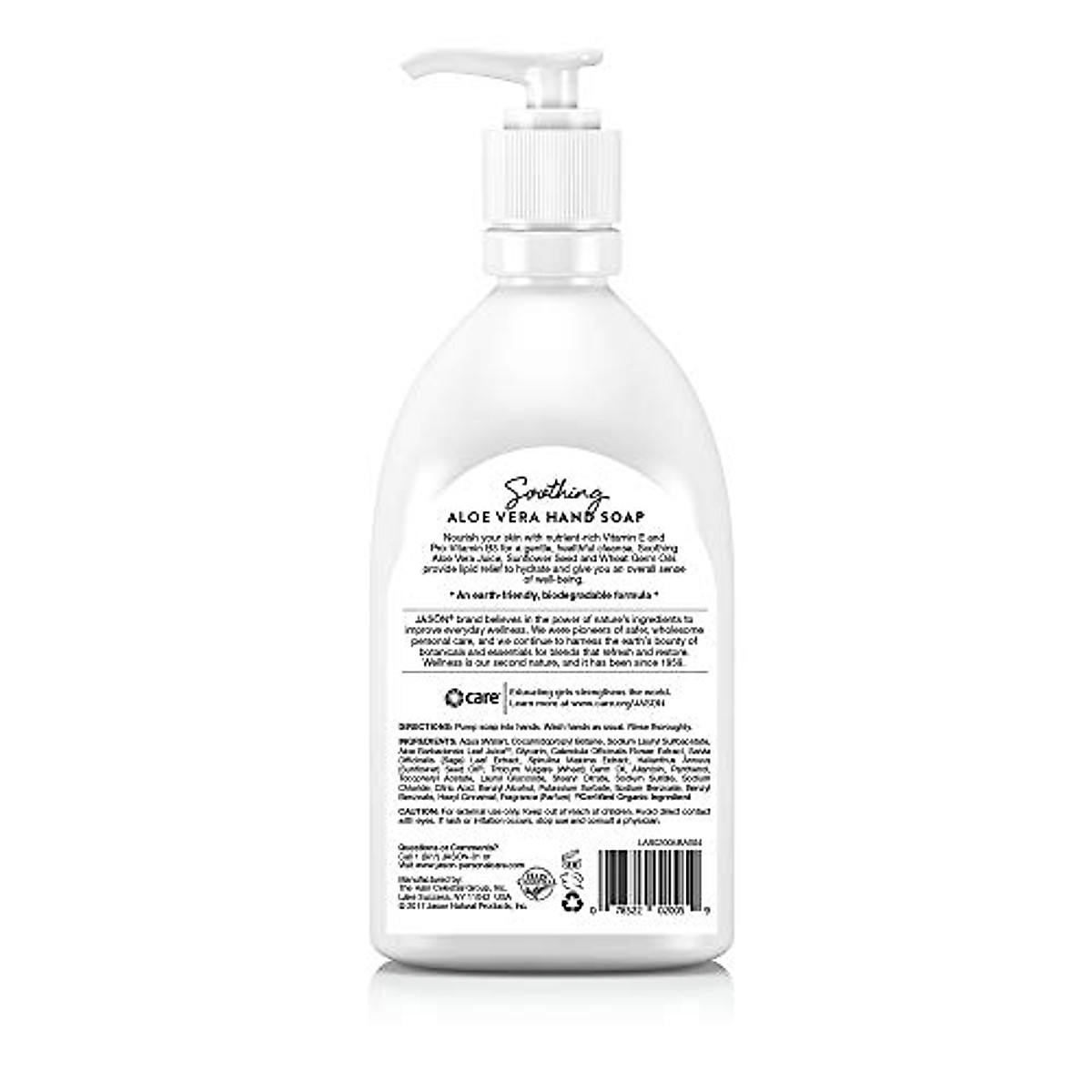 Jason Hand Soap, Soothing Aloe Vera, 16 Oz