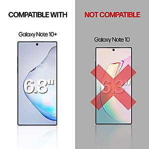 Power Theory Designed for Samsung Galaxy Note 10 PLUS 5G Screen Protector [Not Glass], Easy Install Kit, Case Friendly, Full Cover, Flexible Film Anti Scratch, 2 Pack