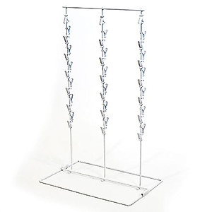 KC Store Fixtures Clip/Chip Rack 3-Rows, Chrome