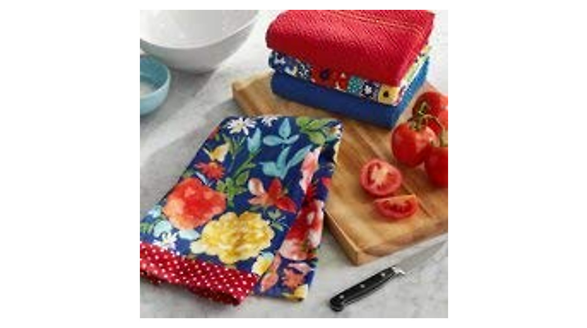 Pioneer Woman Fiona Floral Kitchen Towels - Set of 4 | Stylish & Durable