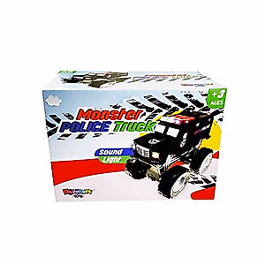 Dazmers Monster Truck Police Car Toy with Lights and Siren with Sound for Boys and Girls Ages 3-5+