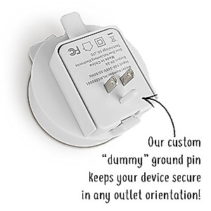 Dot Genie Deluxe Mount for Amazon Echo Dot 2nd Generation Alexa: The Simplest and Cleanest High-End Outlet Wall Mount Hanger Stand for Kitchen and Bathroom Speakers (Black)