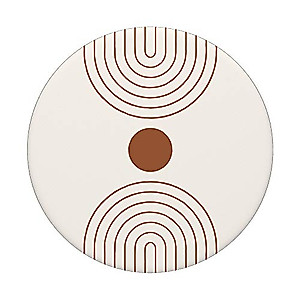 Minimal Abstract Line Art Pastel Brown Beige Pattern PopSockets Swappable PopGrip