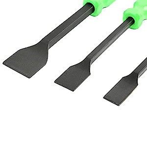 OEMTOOLS 26501 Automotive Gasket Scraper Set, 3-Piece Rust, Residue And Carbon Buildup Cleaning Blade Scraper Tool Kit, Heat-Treated Steel, 3/4", 1", 1-1/2" Blades, Sure-Grip Handle Design