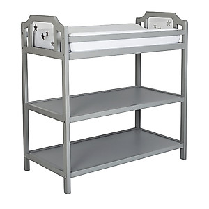Suite Bebe Celeste Changing Table Safety Rail Included, Light Grey