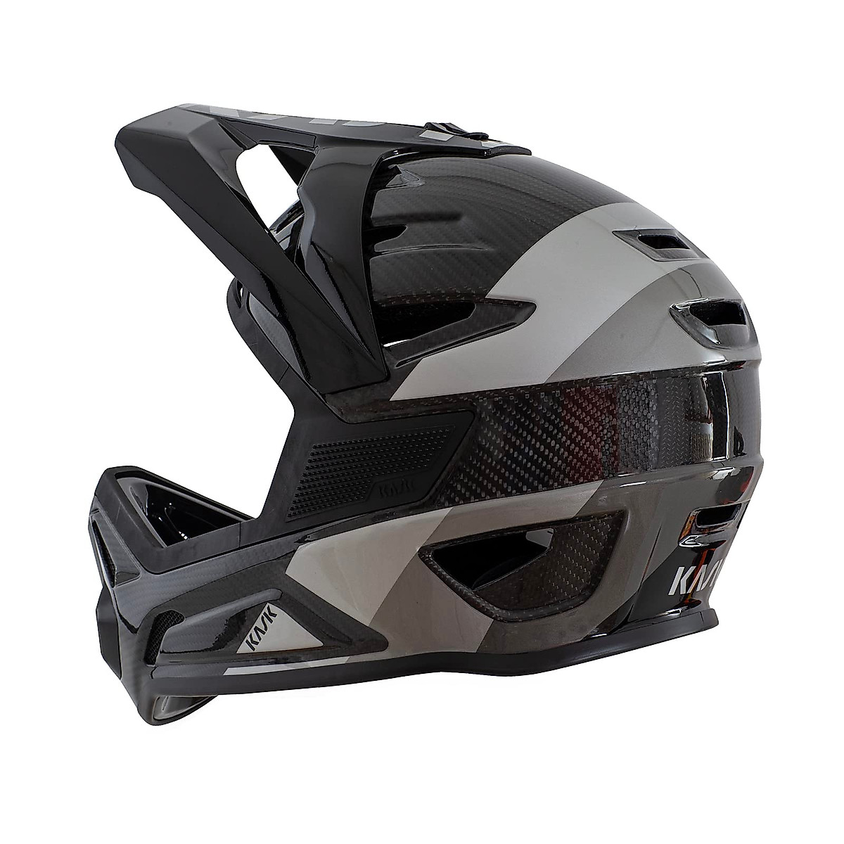 KASK Defender Bike Helmet I Enduro, Downhill & BMX Full-Face Lightweight Bike Helmet with Adjustable Visor - Black - Large