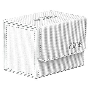 Ultimate Guard Sidewinder 80+, Deck Box for 80 Double-Sleeved TCG Cards, White, Magnetic Closure & Microfiber Inner Lining for Secure Storage