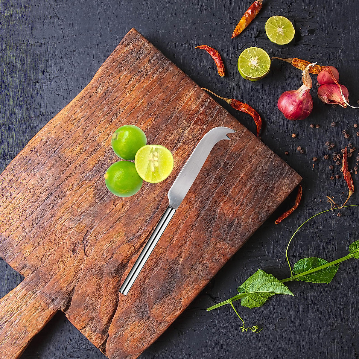 Oggi Bartender Knife, 9.5" / 24cm Bar Knife, Stainless Steel Handle, Double Tipped Stainless Steel Blade, Bar Cart Accessories, Bartender Accessories, Cocktail Kit