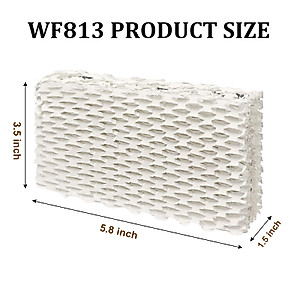 4 Pack Wf813 Eqwf813 Humidifier Filters Compatible with Equate Eqwf813 Eq-2119-Ul, Relion RCM-832 RCM-832N, ProCare PCCM-832N Cool Mist Humidifier Replacement Filter