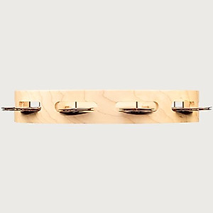 Meinl Percussion Artisan Edition Tambourine with Solid Cymbal Bronze Jingles, Single Row-NOT Made in CHINA-10 Maple Frame, 2-Year Warranty (AE-MTA1BO)