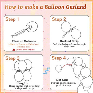 Rose Gold Balloon Garland Arch Kit, Light Pink Pale and Yellowish White Gold Metallic Latex Matte Balloons For Wedding Bridal Shower Girls Birthday Bachelorette Party Princess Baby Shower Decorations