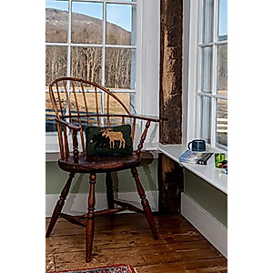 Chandler 4 Corners Artist-Designed Moose & Bear Hand-Hooked Wool Decorative Throw Pillow (8” x 12”)