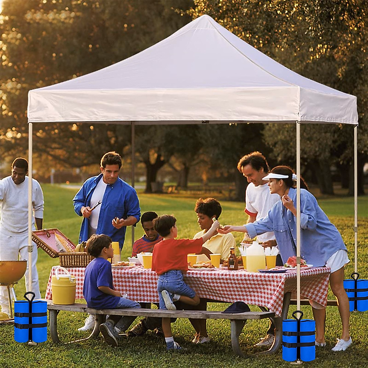 Jorohiker Canopy Weight Bags Set of 4, 1680D Heavy Duty Leg Canopy Weights Sand Bags for Pop up Canopy Tent,Instant Outdoor Sun Shelter Canopy,Patio Umbrella