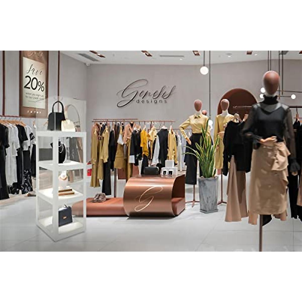 Displays2go 68" Modern Illuminated Curio Cabinet, Locking Door and Dust Cover - Gloss White (DCISDWH)